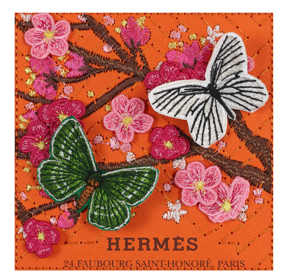 Stephen Wilson Art - Cherry Blossoms On Hermes - Up-Cycled Luxury Art ...