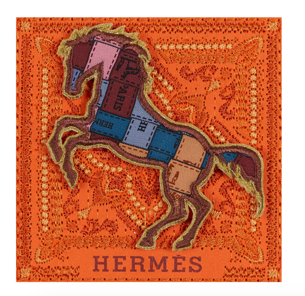 Stephen Wilson Art - Painted Bronco On Hermes - Up-Cycled Luxury Art ...